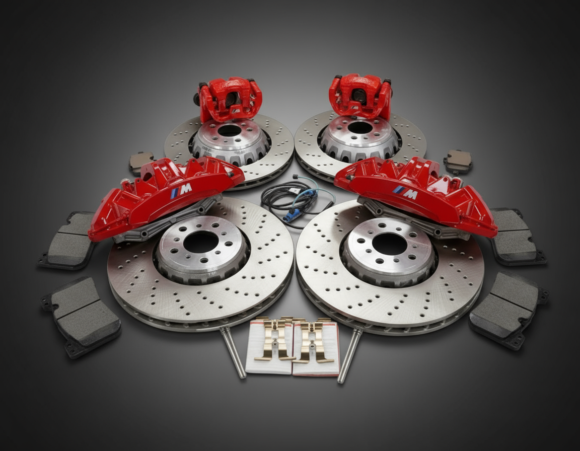 BMW M-Performance Front (6 POT) & Rear (1 POT) Brake Retrofit Kit For ...